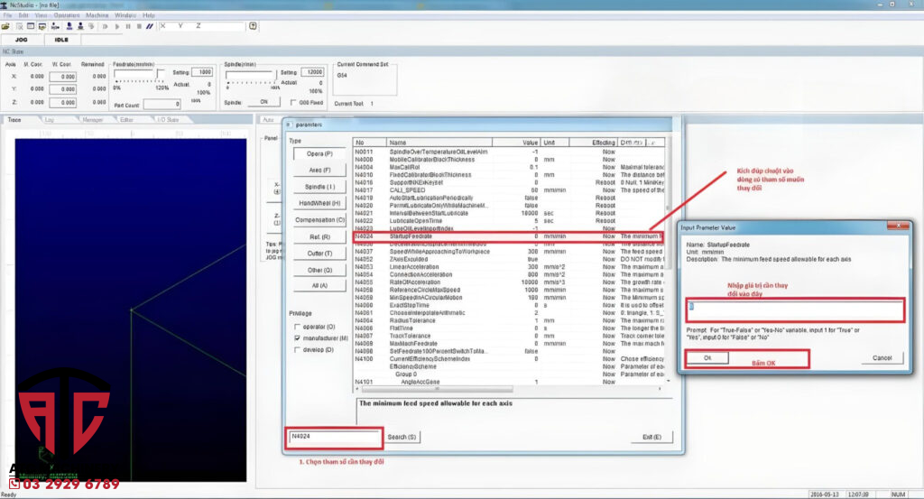 Cài Đặt Thông Số NCStudio V8 Cho Máy Khắc CNC - ATC Machinery